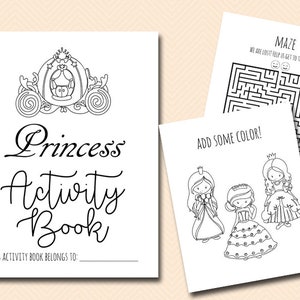 Princess Coloring and Activities Book Pages, Instant Download File ...