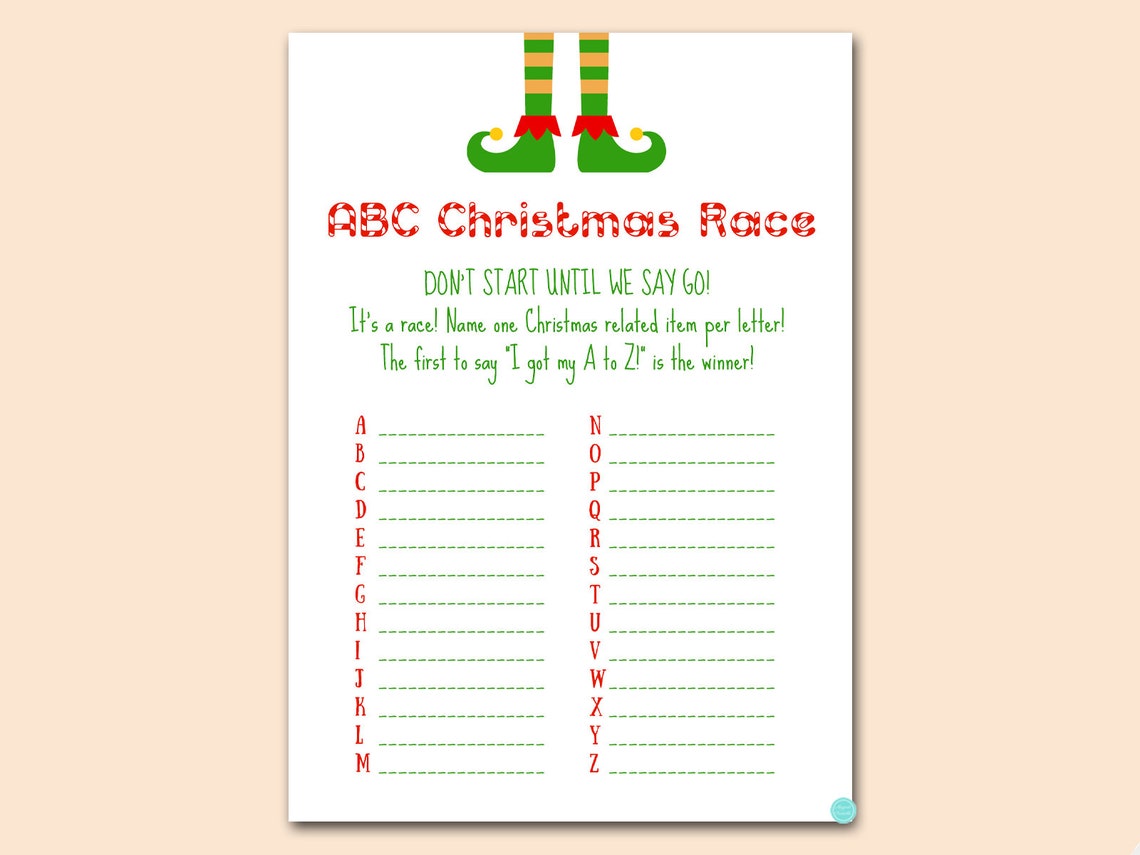 Christmas Game Xmas Item Race Game Christmas Family Game - Etsy Australia