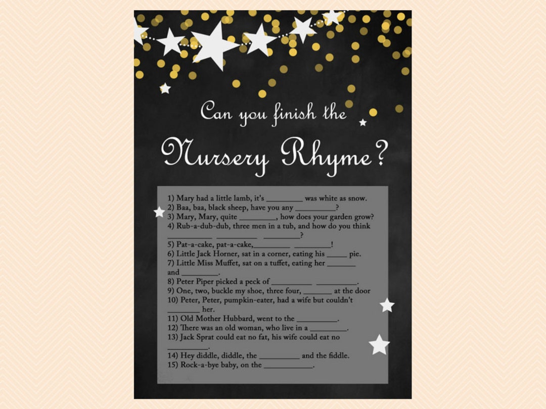 Nursery Rhyme Quiz, Nursery Rhyme Game, Finish the Nursery Rhyme ...
