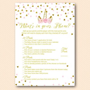 Unicorn Baby Shower Games Package, Unicorn Themed Baby Shower, Who ...