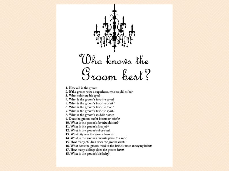 Who Knows the Bride Best, Who Knows the Groom Best, How Well Do You ...