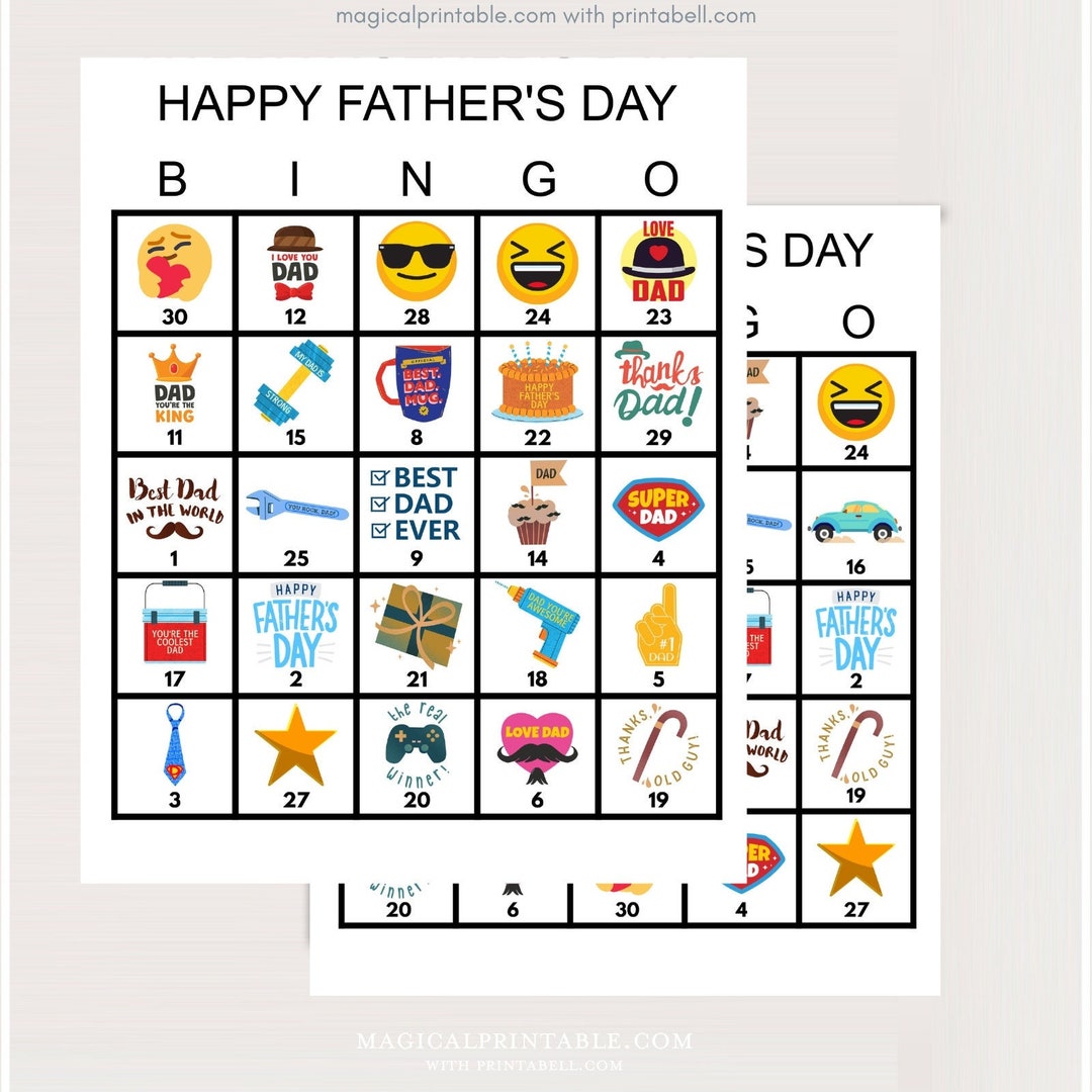 100x Father's Day Bingo Cards Printable Father's Day - Etsy