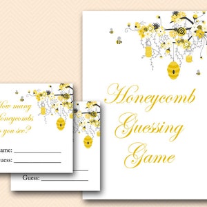 How Many Honeycombs Game, Honeycomb Guessing Game, Gender Reveal Game ...