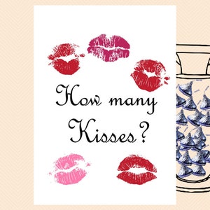 How Many Kisses Sign, Guess How Many Kisses There Are in a Jar, Kisses ...