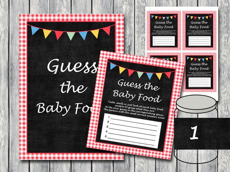Guess the Baby Food Game Baby Food Labels Sign Baby Food - Etsy