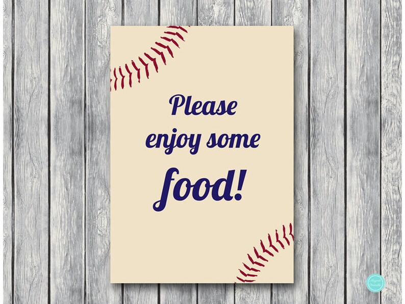Baseball Drink Station Sign, Food Sign, Table Decoration Sign, Baseball ...