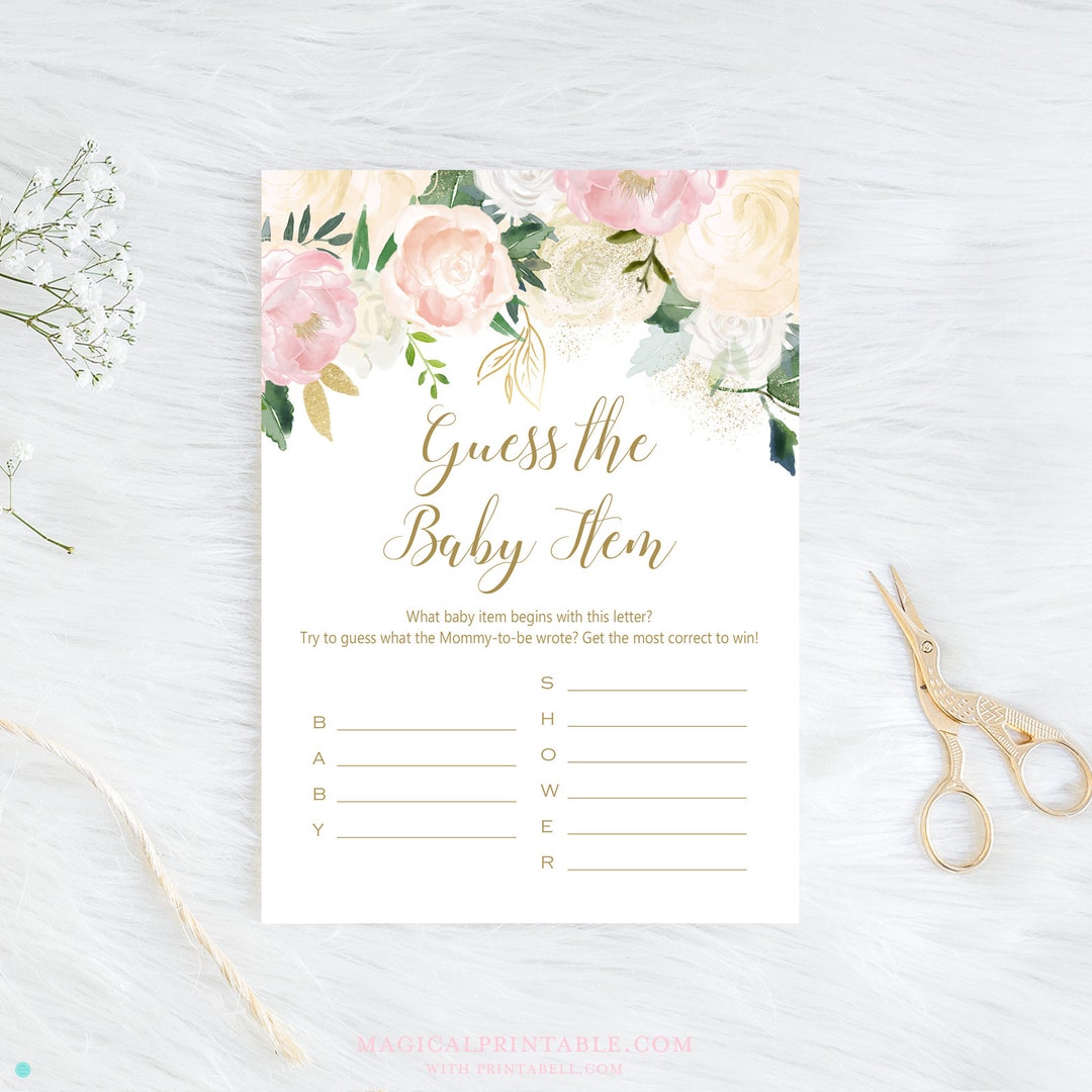 Guess the Baby Item Game, Whats in the Bag, Baby Scrabble Game ...