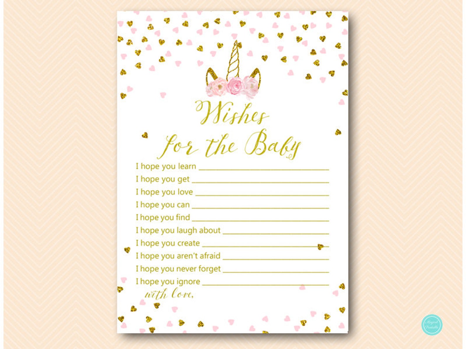 Unicorn Baby Shower Games Package Unicorn Themed Baby Shower - Etsy