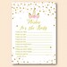 Unicorn Baby Shower Games Package, Unicorn Themed Baby Shower, Who ...
