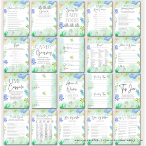 Under the Sea Baby Shower Games Bundle, Ocean Animals Baby Shower ...