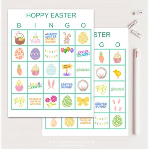 100x Easter Bingo Cards, Printable Easter Bingo, Easter Party Game, Fun ...