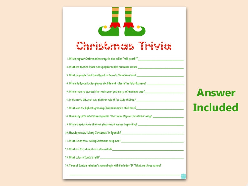 Christmas Trivia Game, Christmas Trivia, Christmas Family Game ...