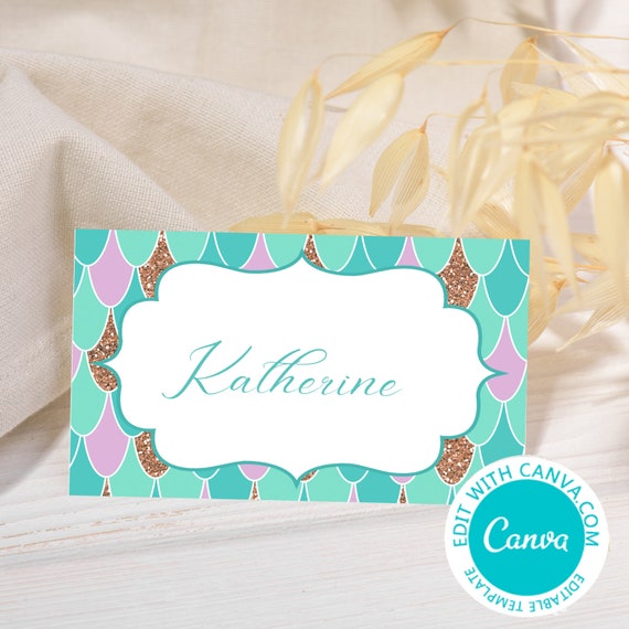 Editable Mermaid Tent Labels. Food Tent Labels, Food Labels, Bridal ...
