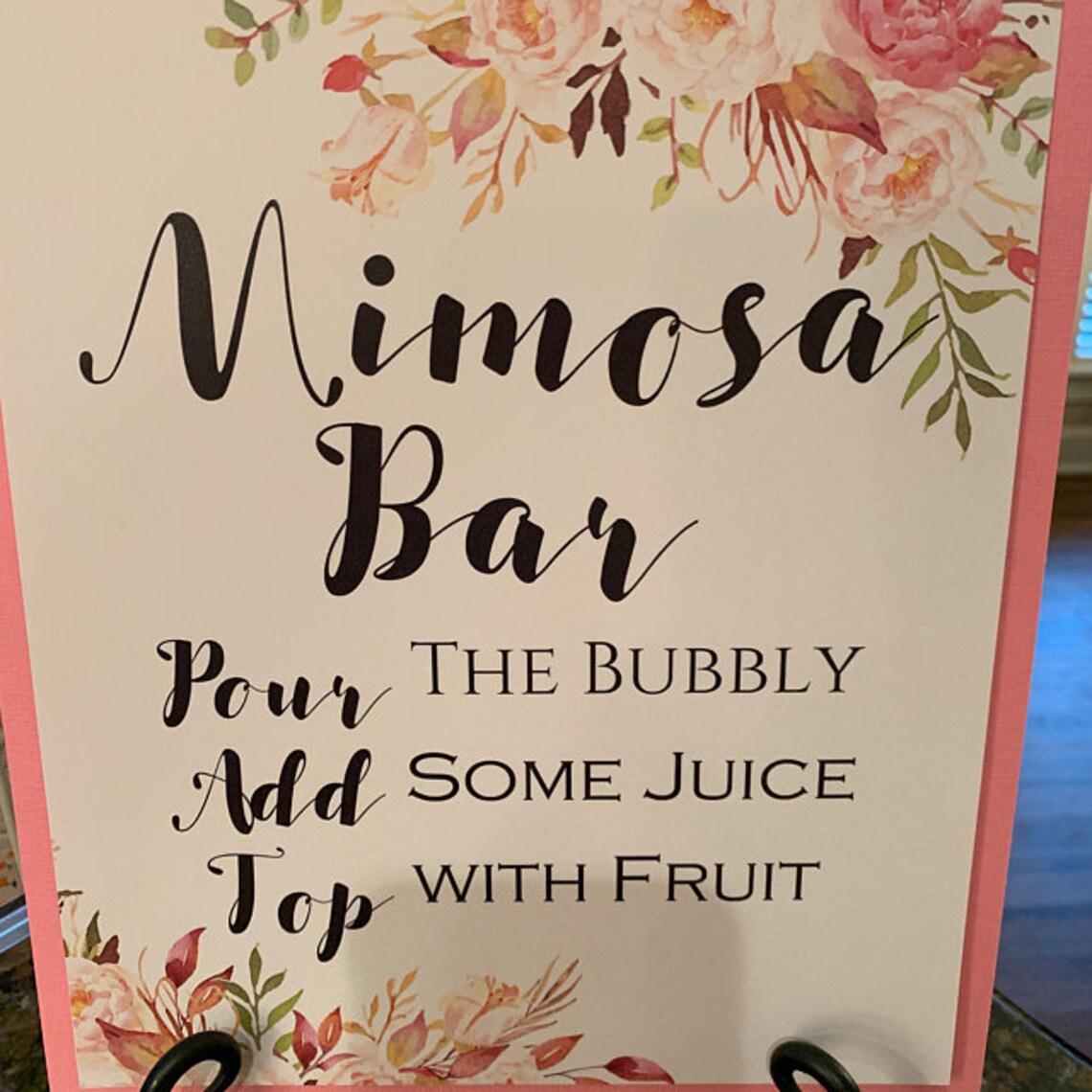 Boho Mimosa Bar Sign, Momosa Bar Printable, Bubbly Bar Sign, Mimosa ...