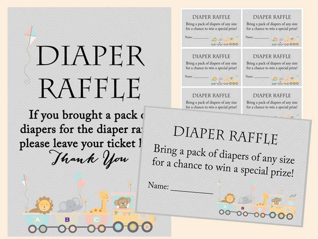 Diaper Raffle Diaper Raffle Insert Diaper Raffle Boy Diaper - Etsy