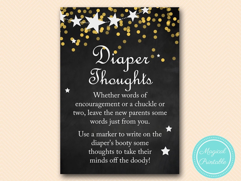 Diaper Thoughts Late Night Diapers Chalkboard Stars - Etsy