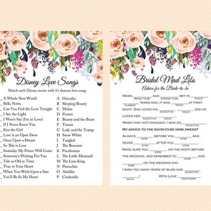 Pink Blush Bridal Shower Game, Pink Floral Bridal Shower Activities ...