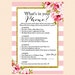 Pink Floral Baby Shower Games, Chic Baby Shower Games Printables, Pink ...