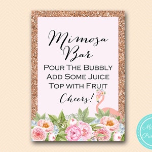 Pink Flamingo Printable Signs, Cards Gifts, Welcome, Favors, Bridal ...