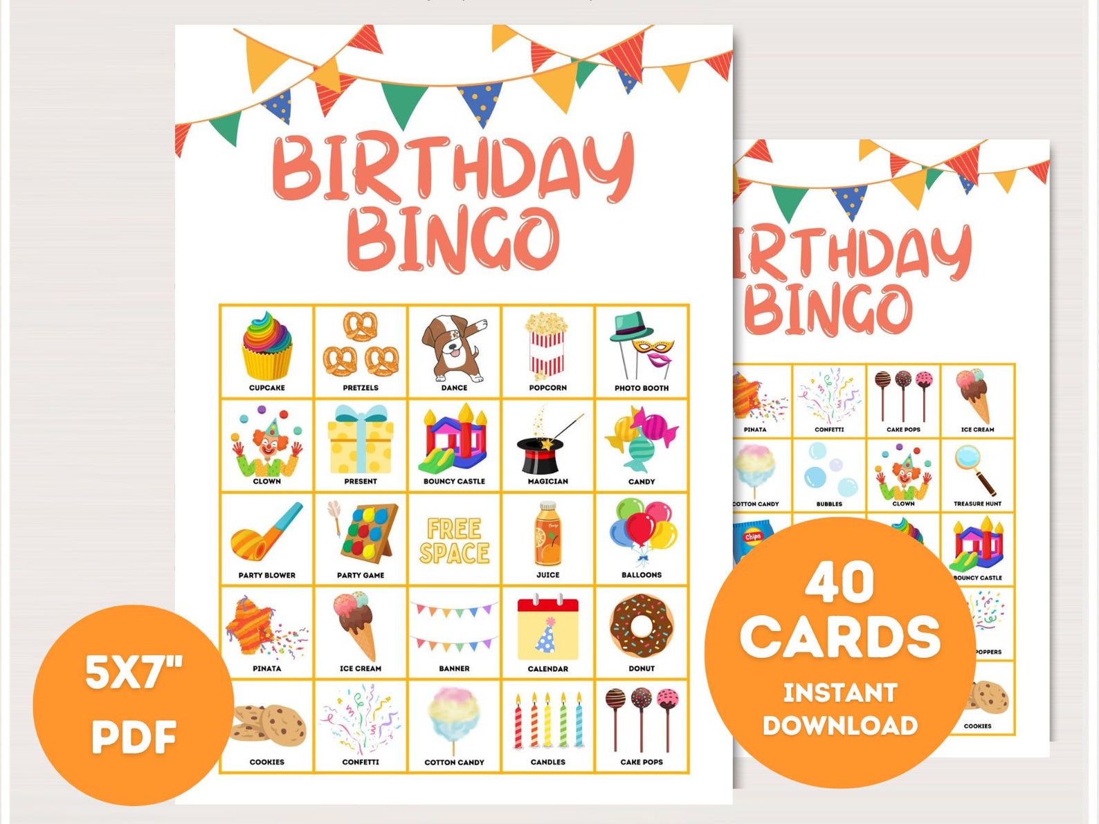 Birthday Bingo Cards, Printable Birthday Bingo, Download Birthday Bingo ...