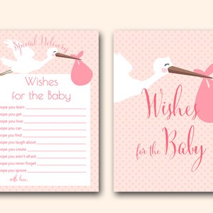 Pink Stork Baby Shower Game Pack, Stork Baby Shower Game Printables ...