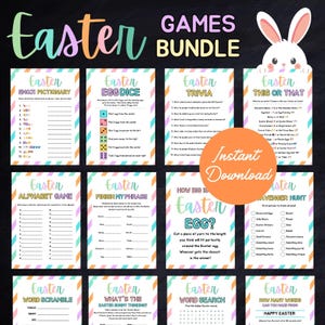Easter Games Bundle Printable, Easter Activities, Easter Party Games ...