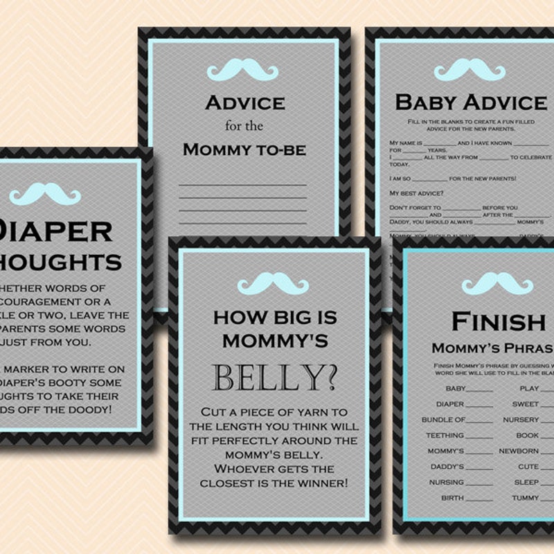 Mustache Game - Etsy
