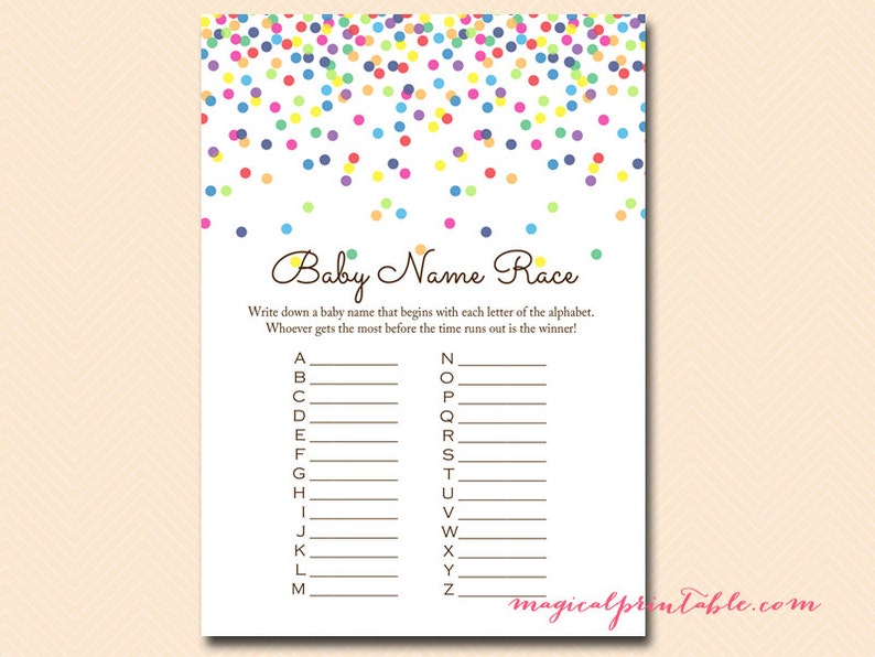 Printable Baby Sprinkle Games Instant Download Rainbow | Etsy