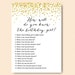 Gold Girl Birthday Party Games, Who Knows the Birthday Girl Best, How ...