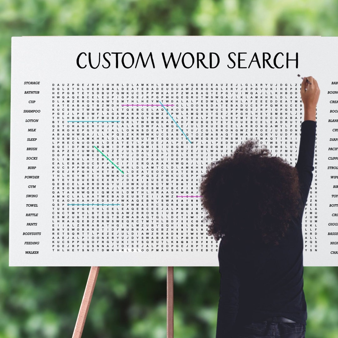Custom Word Search, Birthday Word Search, Wedding Word Search, Baby ...