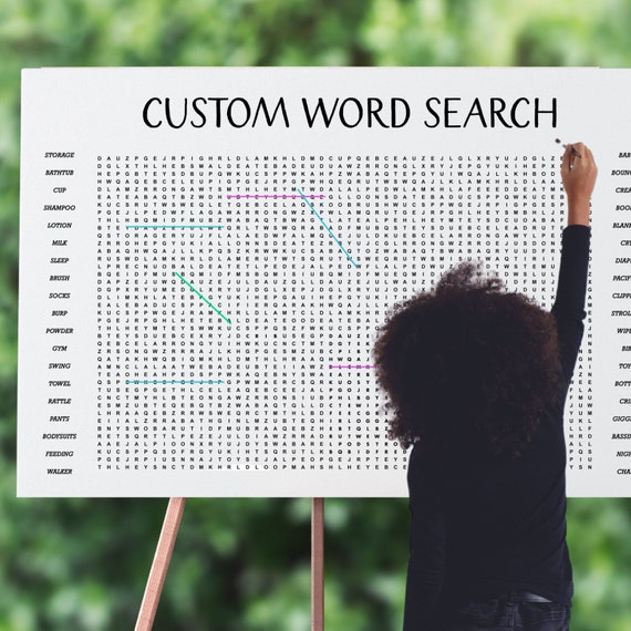 Custom Word Search, Wedding Word Search, Printable Baby Shower Word ...