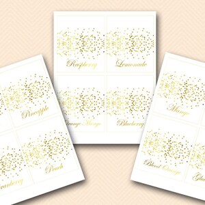 Gold Confetti Mimosa Bar Sign, Juice Labels, Bubbly Bar Sign, Wedding ...