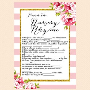 Nursery Rhyme Quiz, Nursery Rhyme Game, Finish the Nursery Rhyme Game ...