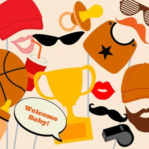 Print Yourself Basketball Photo Booth Party Props - Etsy