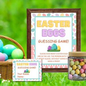 Easter Candy Guessing Game Printable, How Many Easter Eggs, Guess How ...