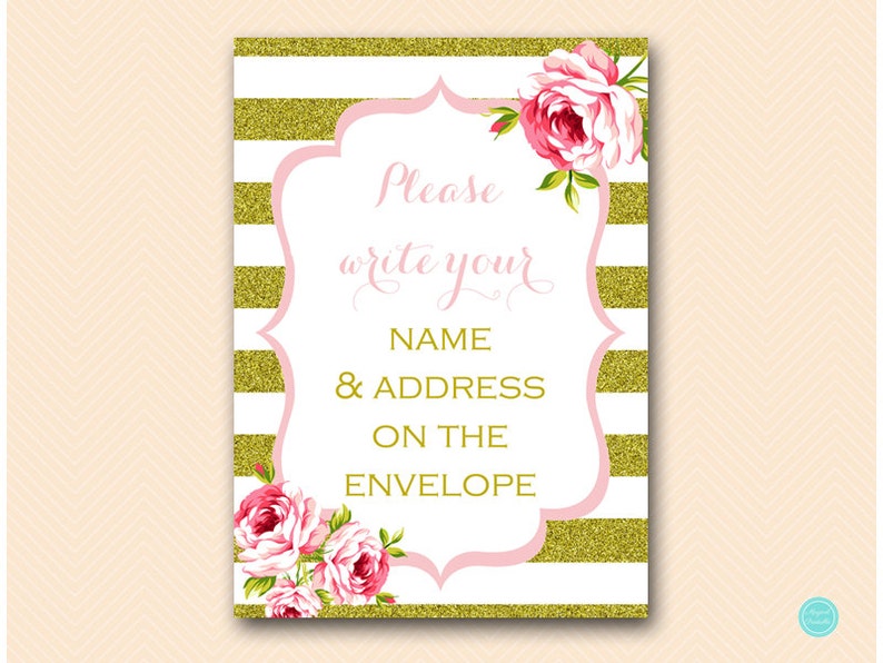 Please Write Your Name and Address on the Envelope Signage - Etsy