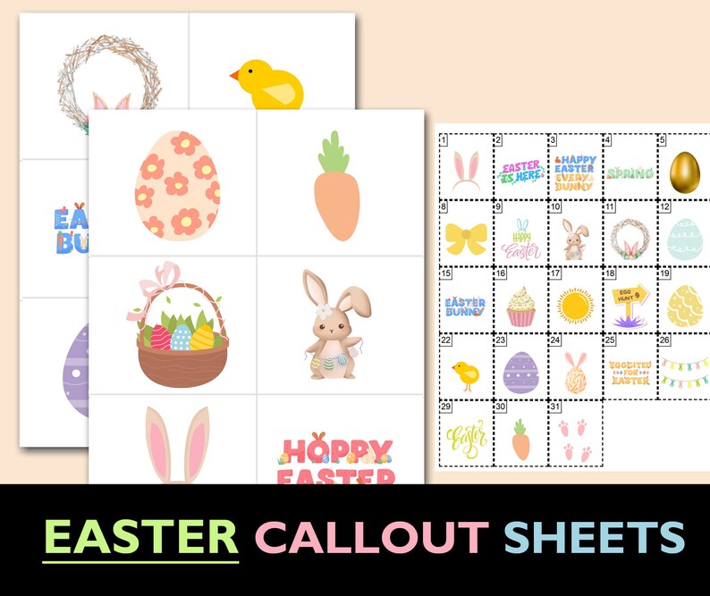 100x Easter Bingo Cards, Printable Easter Bingo, Easter Party Game, Fun ...