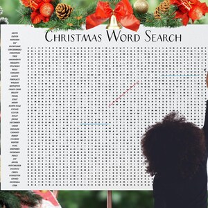 Giant Christmas Word Search, Christmas Game, Printable Xmas Word Search ...