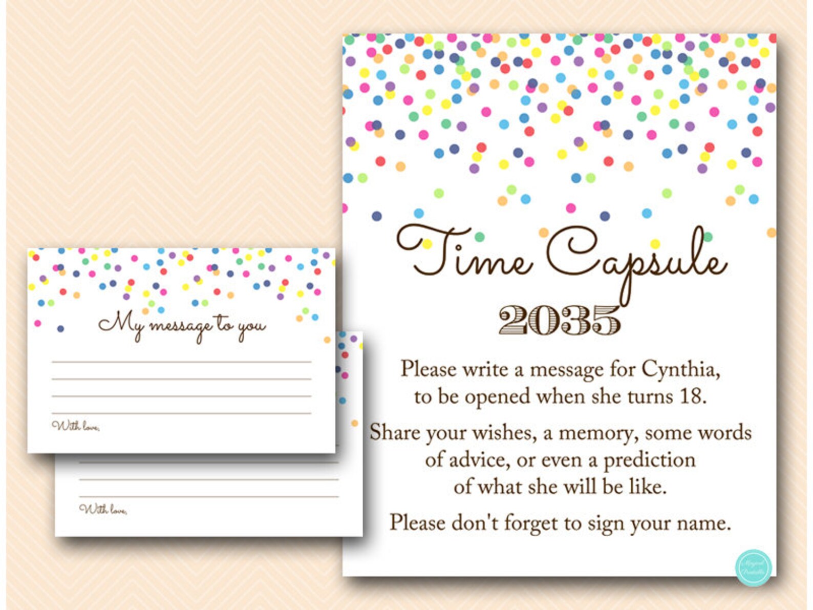 Time Capsule Sprinkle Baby Shower Time Capsule Sign - Etsy