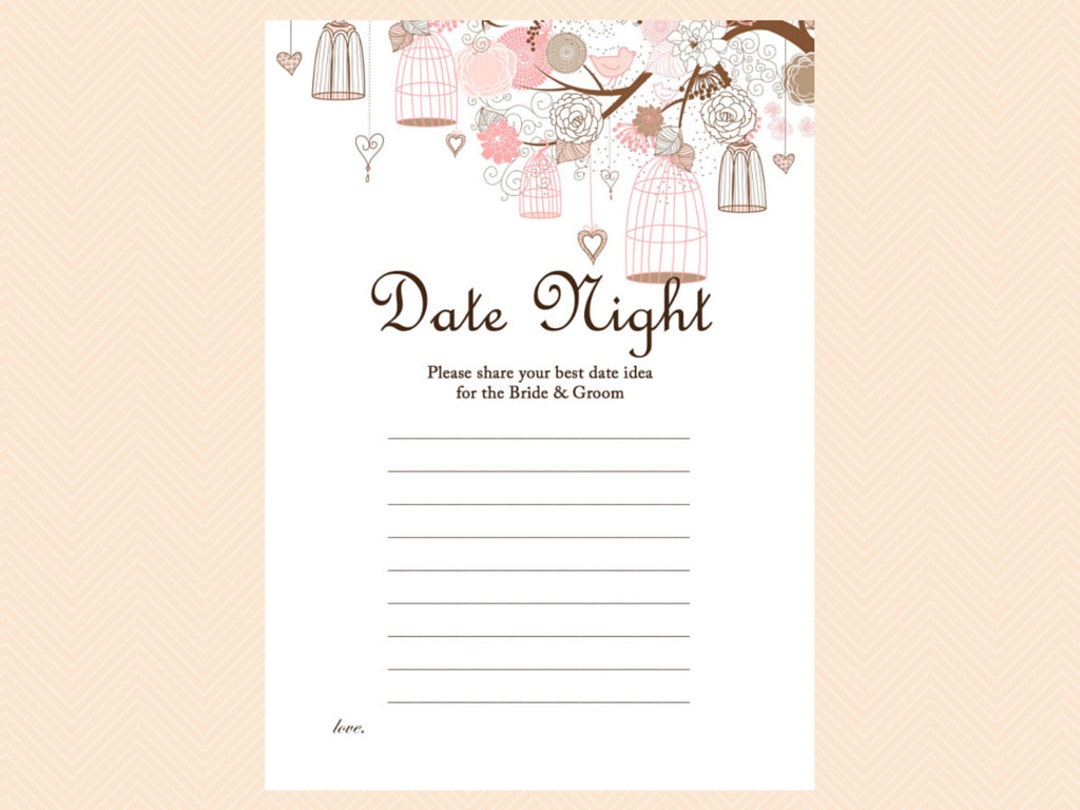 Date Night Cards, Date Night Signs, Date Night Ideas Printable Cards ...