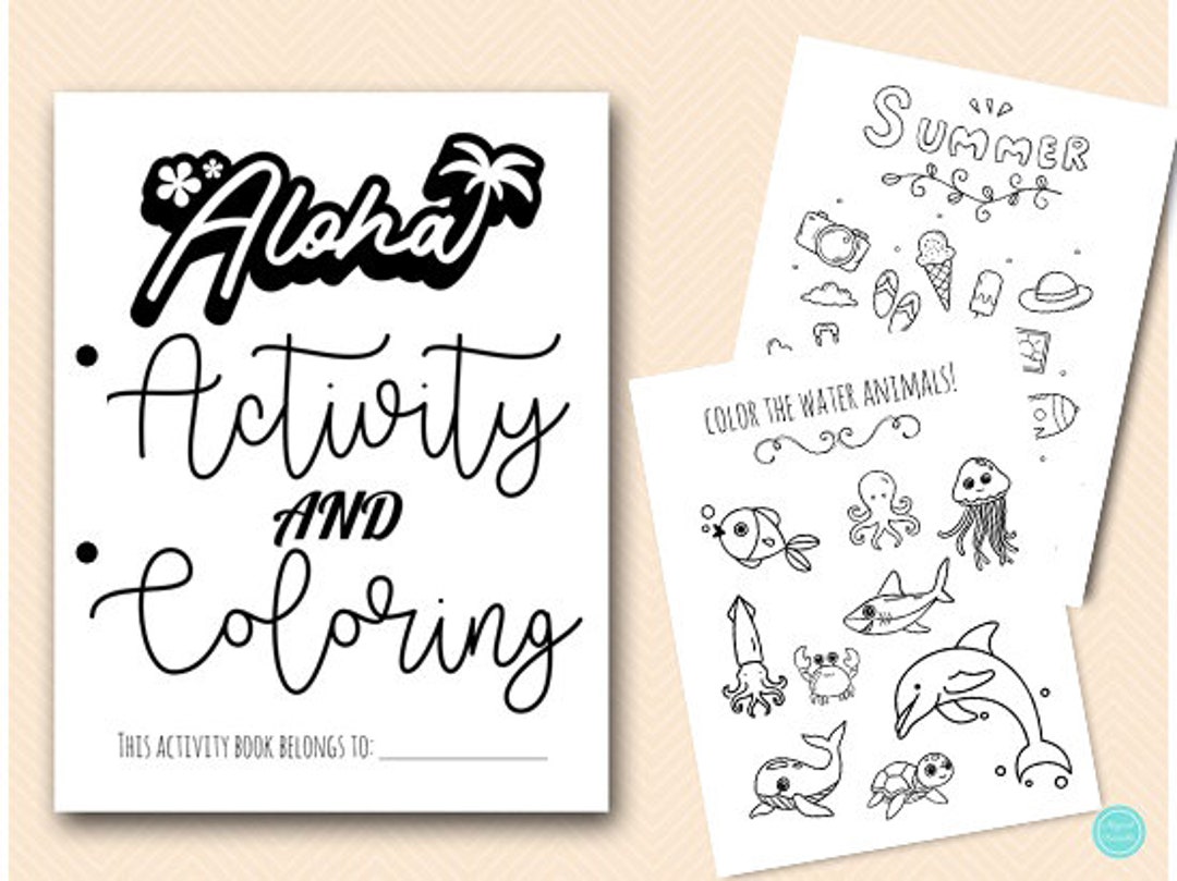 Hawaii Coloring and Activities Book Pages, Hawaii Holiday Coloring ...
