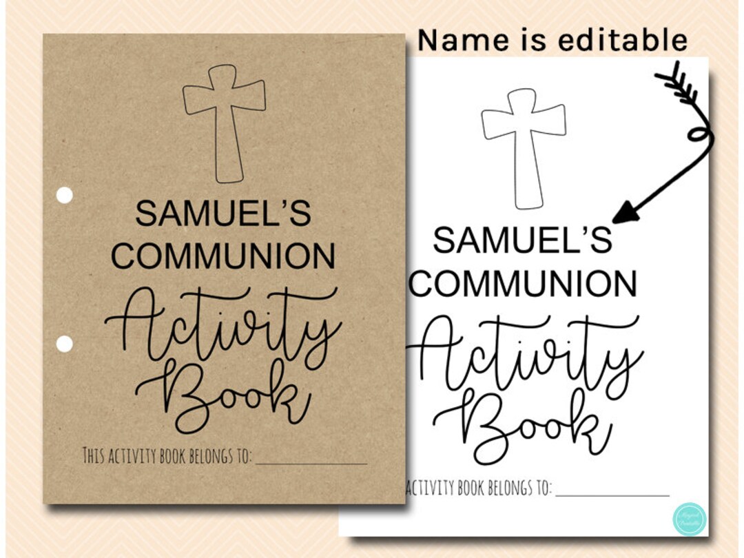 Communion Kids Activity Book and Coloring, Communion Children Coloring ...