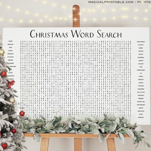 Large Christmas Word Search, Christmas Game, Printable Xmas Word Search ...