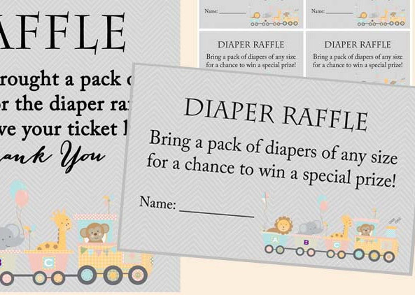 Diaper Raffle Diaper Raffle Insert Diaper Raffle Boy Diaper - Etsy