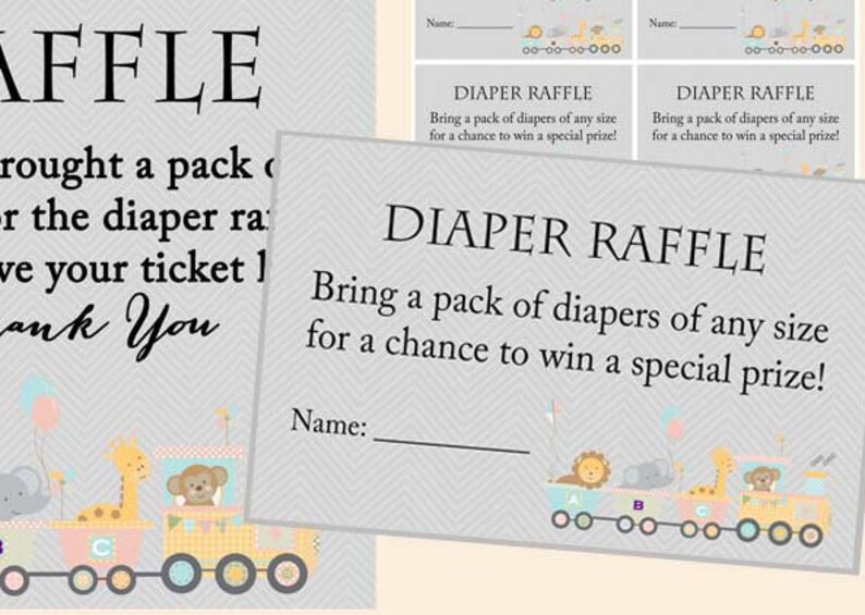 Diaper Raffle Diaper Raffle Insert Diaper Raffle Boy Diaper - Etsy