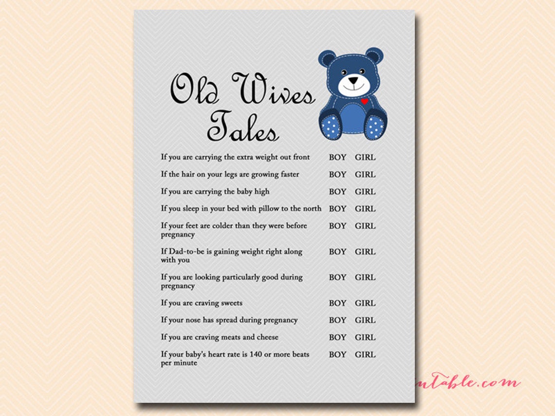 Teddy Bear Baby Shower Games Printables Baby Shower Game - Etsy