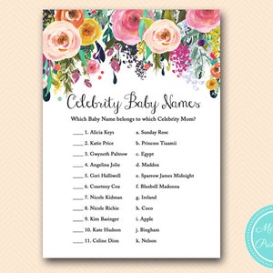 Celebrity Baby Names, Celebrity Moms, Floral, Shabby Whimsical Garden ...