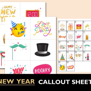 100x Cards 2025 New Year Bingo Cards, Printable New Year Bingo, New ...