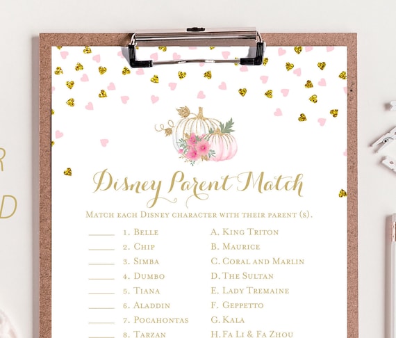 Parent Match Game, Famous Character Parent Match, Fall Baby Shower ...