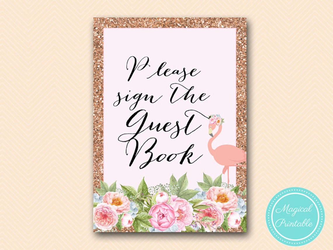 Pink Flamingo Printable Signs Cards Gifts Welcome Favors - Etsy